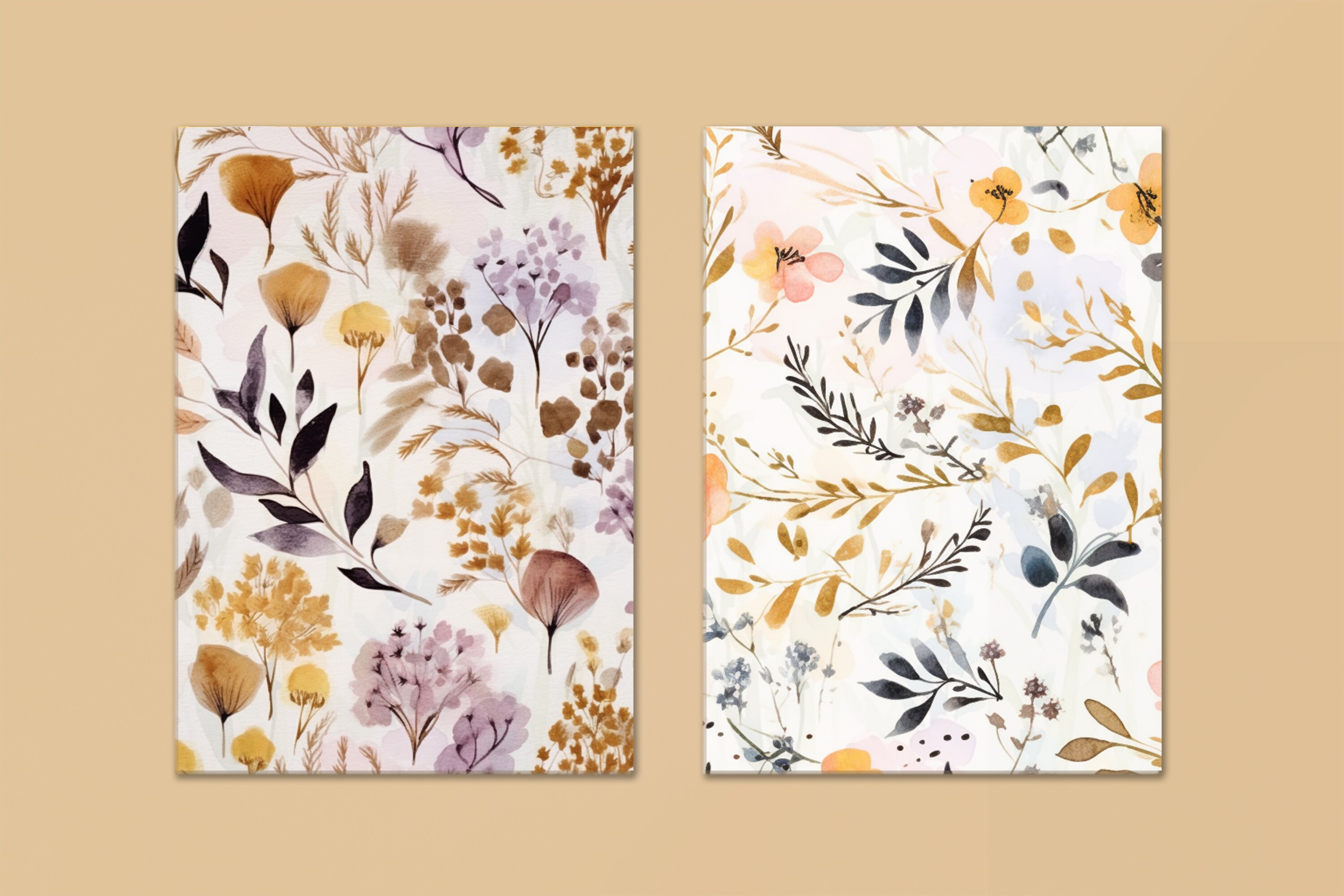 Seamless Autumn Boho Pattern Boho Fall Backgrounds Seamless - Etsy