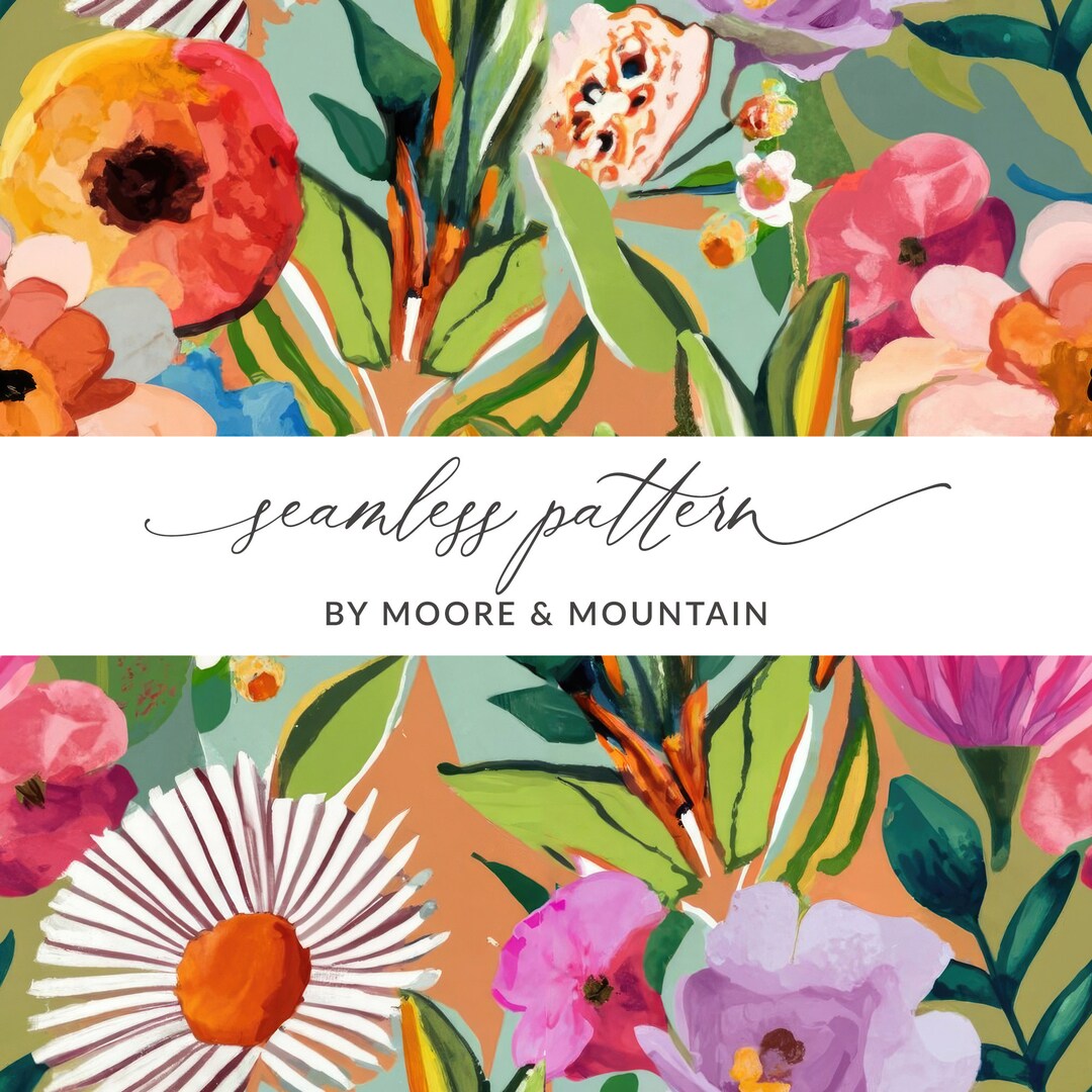 Seamless Tropics Pattern Digital Paper, Tropical Illustrated Jungle ...