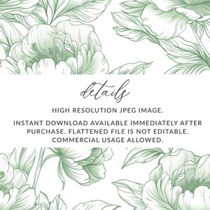 Seamless Chinoiserie Pattern Sage Green Chinoiserie Floral Pattern ...