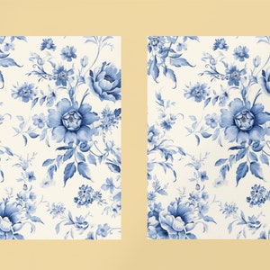 Watercolor Chinoiserie Pattern Blue Chinoiserie Floral Pattern Blue ...