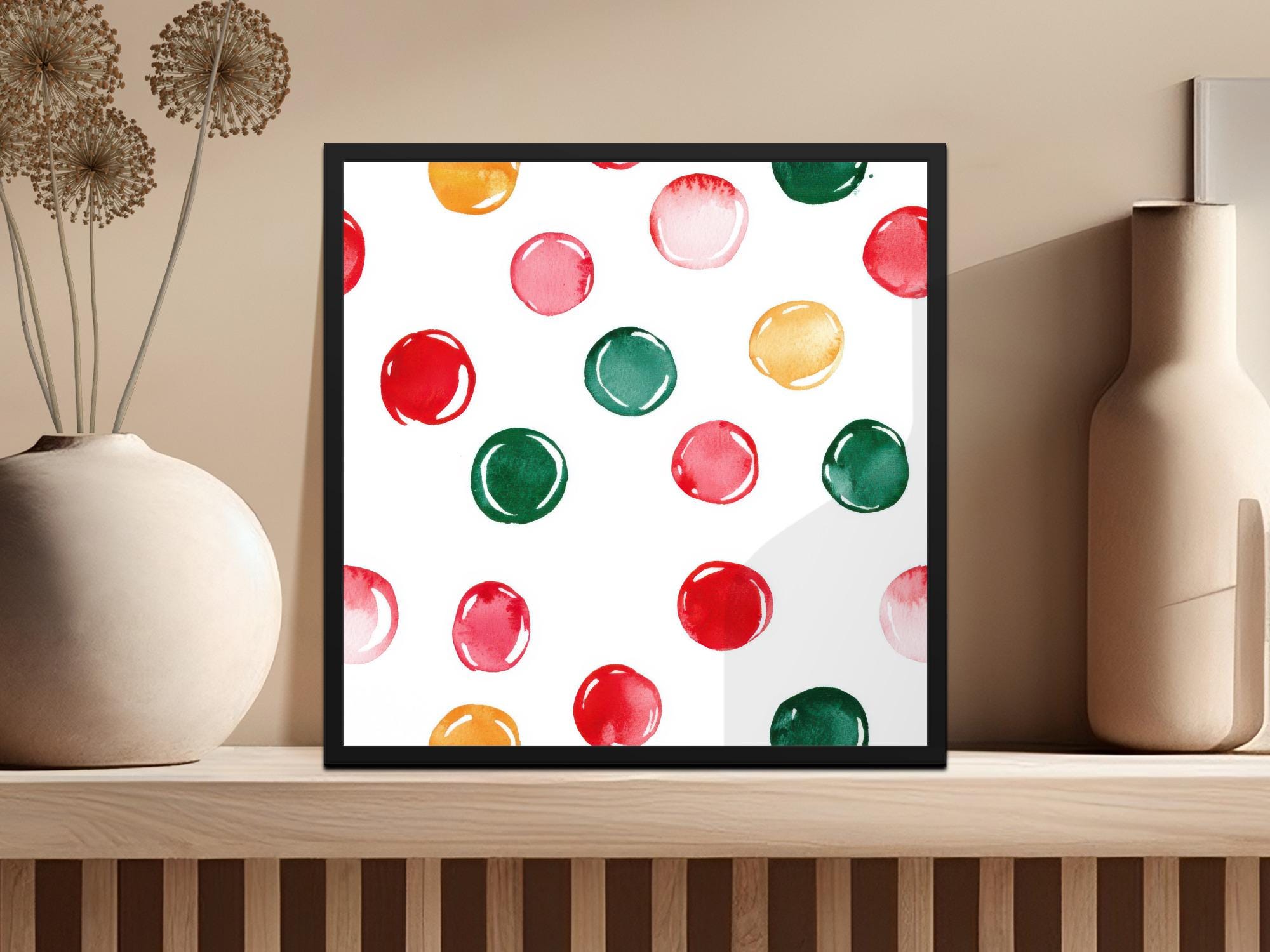Watercolor Christmas Polka Dot Seamless Pattern (digital Paper) - Etsy