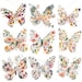 Painted Butterflies Clipart Spring, Boho Butterfly Clipart, Floral ...