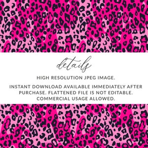 Hot Pink Cheetah Print Seamless Pattern, Neon Pink Animal Print ...