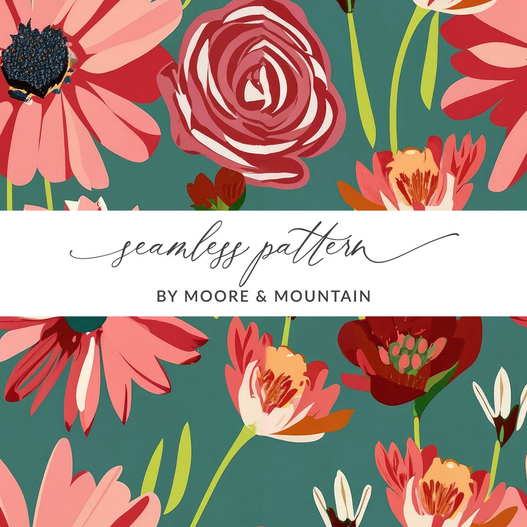 Maroon Floral Seamless Background, Modern Maroon Floral Pattern Modern ...