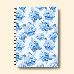 Light Blue Hydrangea Pattern, Seamless Light Blue Watercolor Hydrangeas ...