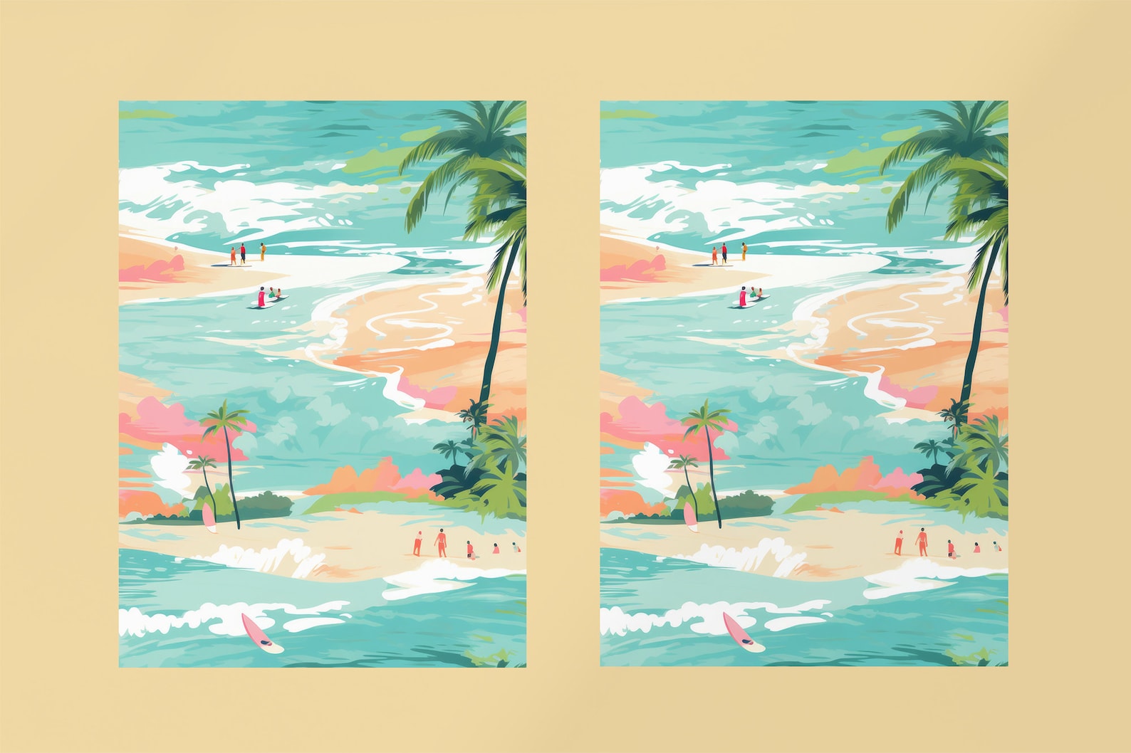 Seamless Beachy Pattern, Seamless Coastal Background, Seamless Summer ...