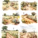 Watercolor Texas Landscape Art Print, Texas Landscape PNG Images ...