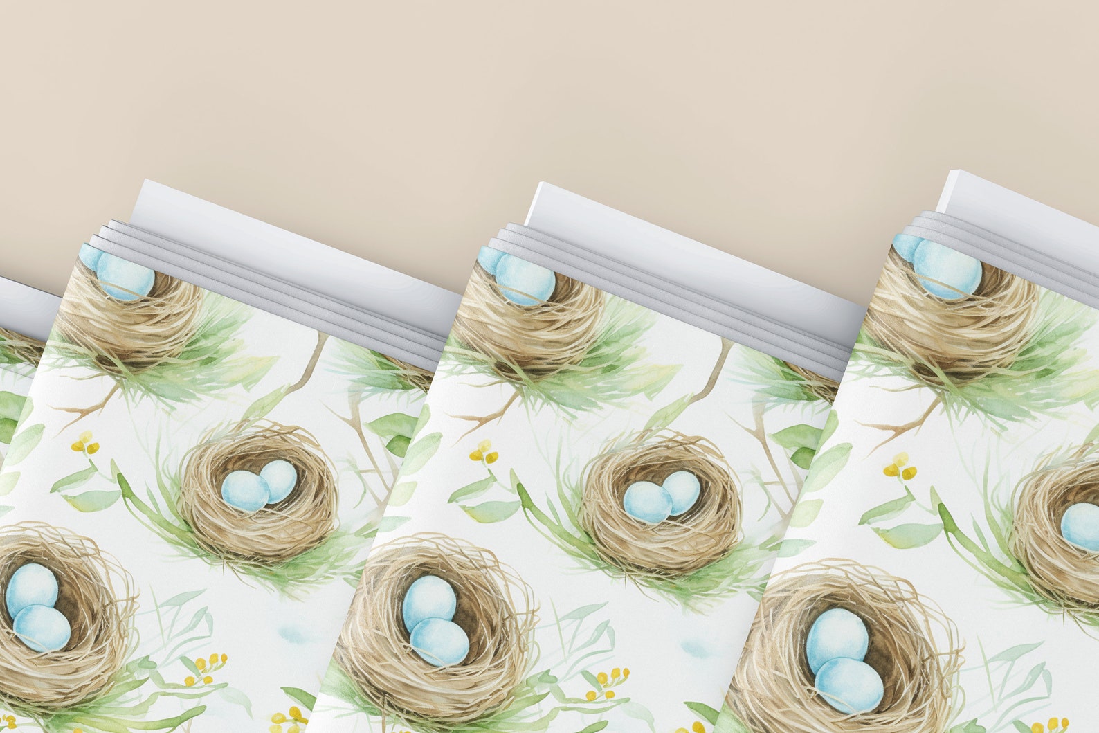 Seamless Nest Pattern Cute Birds Nest Background Pattern - Etsy