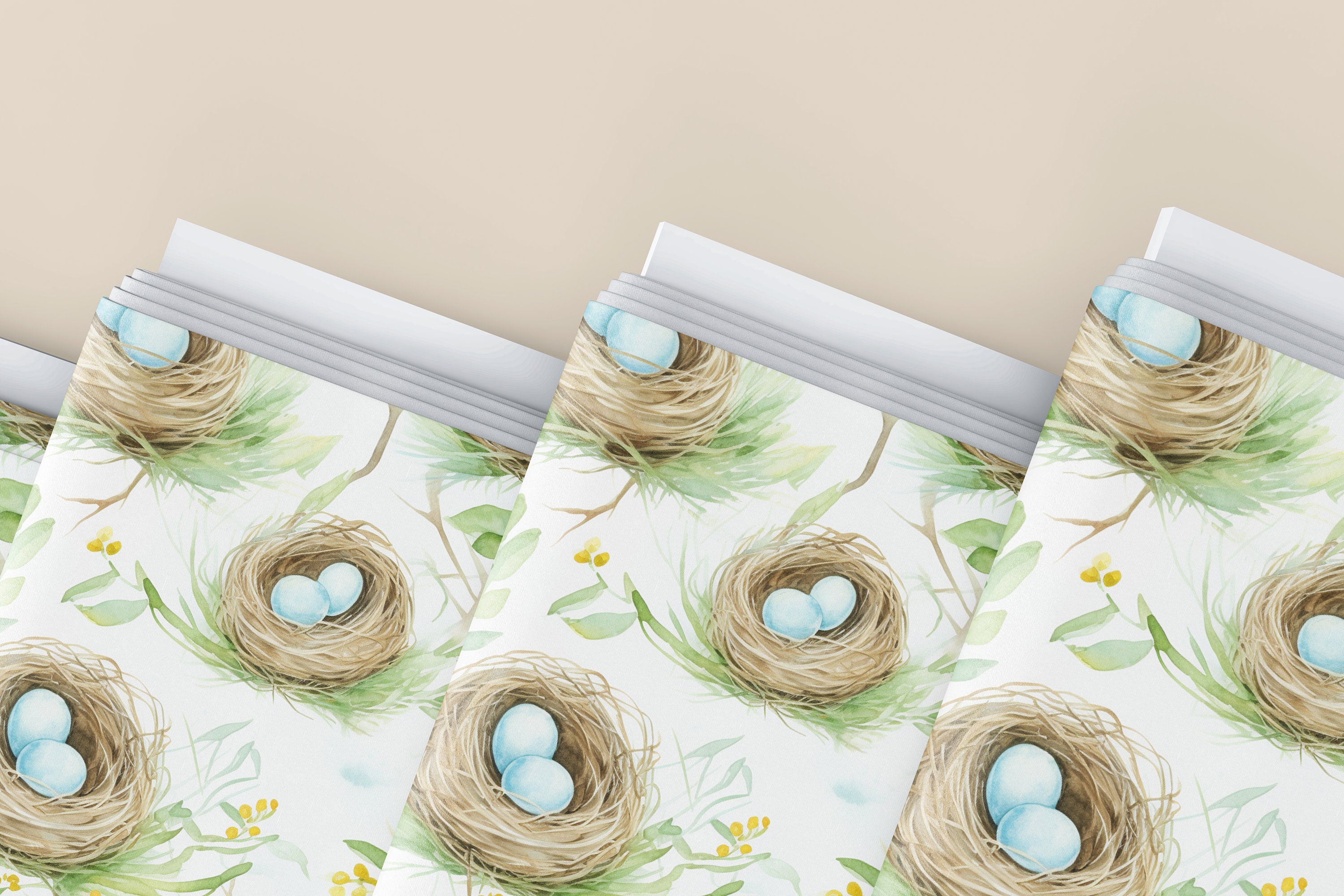 Seamless Nest Pattern Cute Birds Nest Background Pattern - Etsy