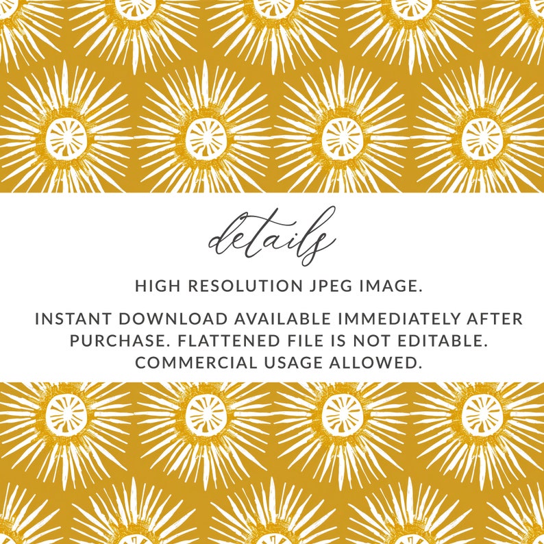 Boho Sun Seamless Pattern, Boho Summer Seamless Pattern, Summer Sun ...