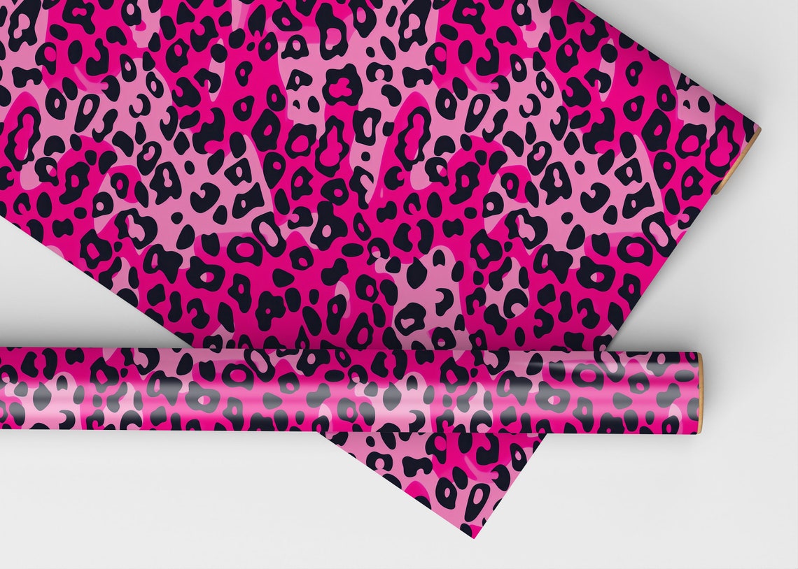 Hot Pink Cheetah Print Seamless Pattern, Neon Pink Animal Print ...