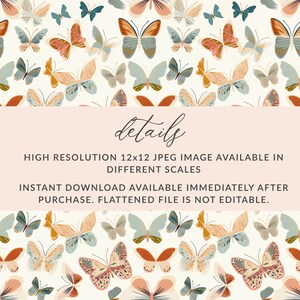 Seamless Files Butterflies, Boho Butterfly Background Pattern, Boho ...
