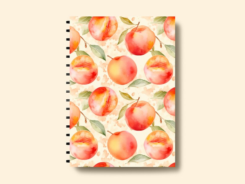 Watercolor Peach Seamless Background Pattern, Peaches Seamless Pattern ...