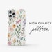 Spring Dainty Flower Stems, Painted Seamless Blooms Pattern With ...