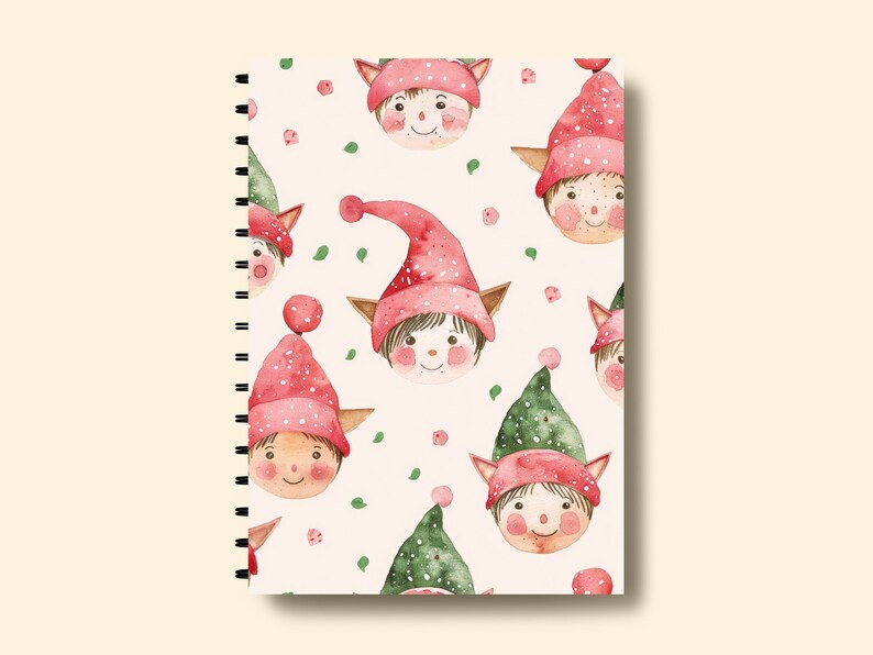 Pink Christmas Elf Pattern Seamless Elf Background Pattern Christmas ...