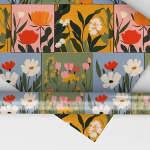 Patchwork Spring Flowers Background Pattern Quilt Squares Background ...