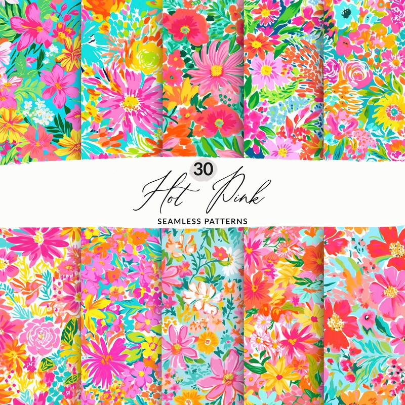 Preppy Flowers - Etsy