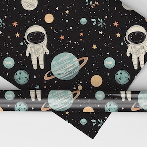 Astronaut Seamless Background Pattern Cute Outer Space Seamless File ...