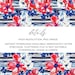 Red White and Blue Flowers Seamless Patriotic Pattern, Seamless Red ...