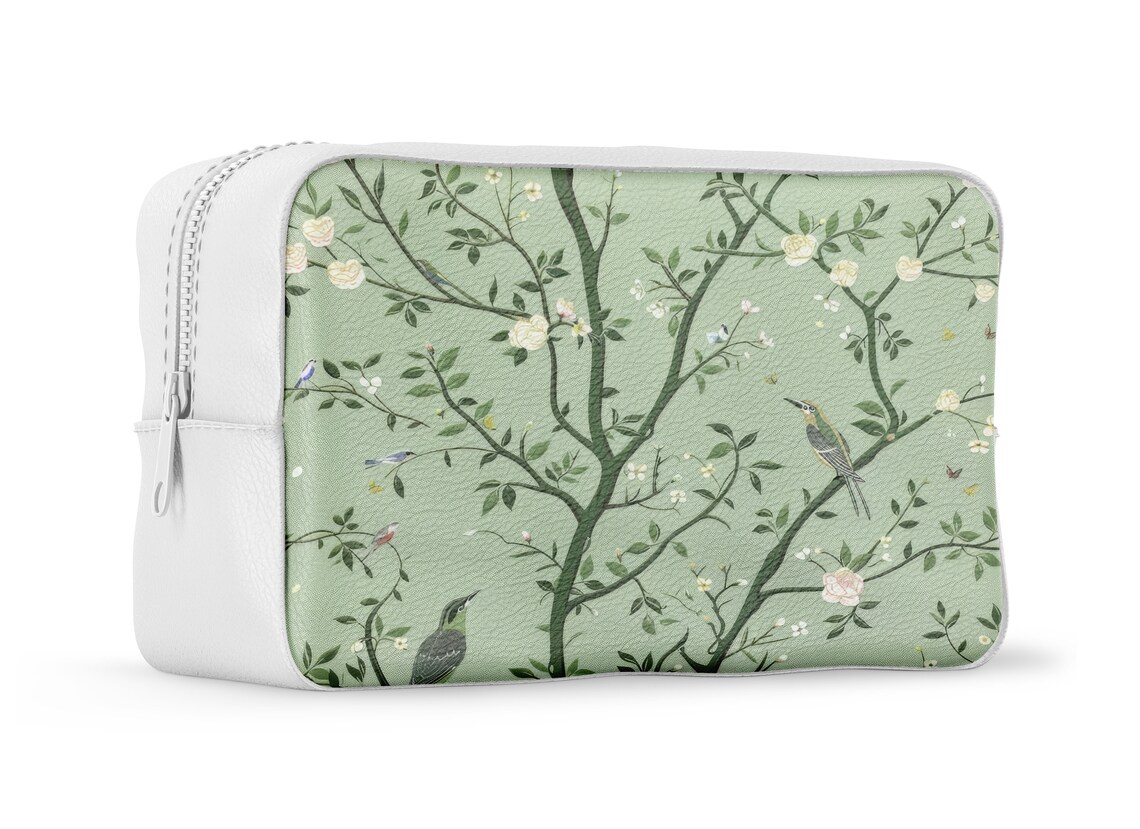 Sage Green Chinoiserie Floral Pattern, Seamless Green Chinoiserie ...