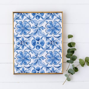 Blue Italian Seamless Tile Background Talavera Tile Repeating Pattern ...
