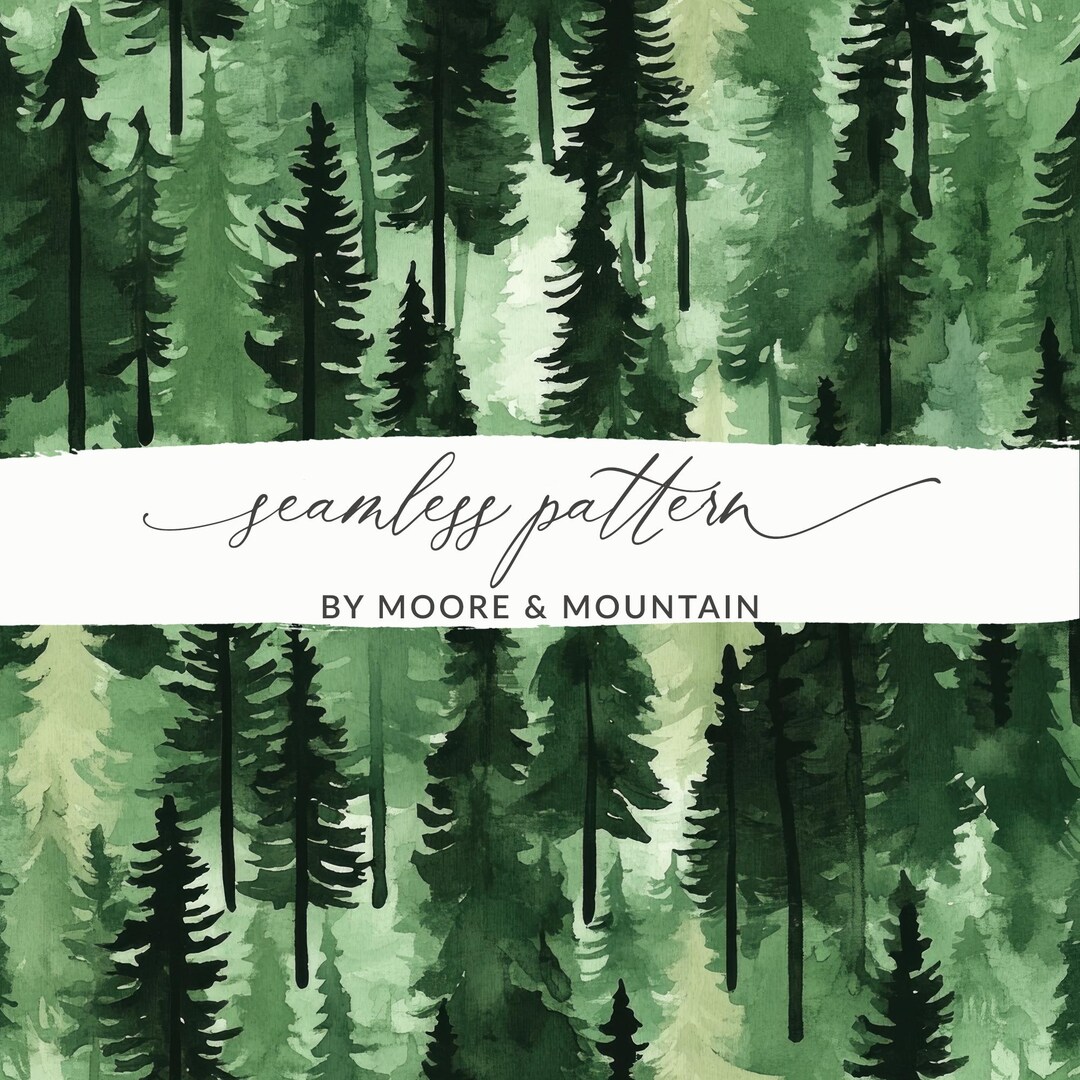Forest Seamless Pattern Watercolor Seamless Background Forest Pattern ...