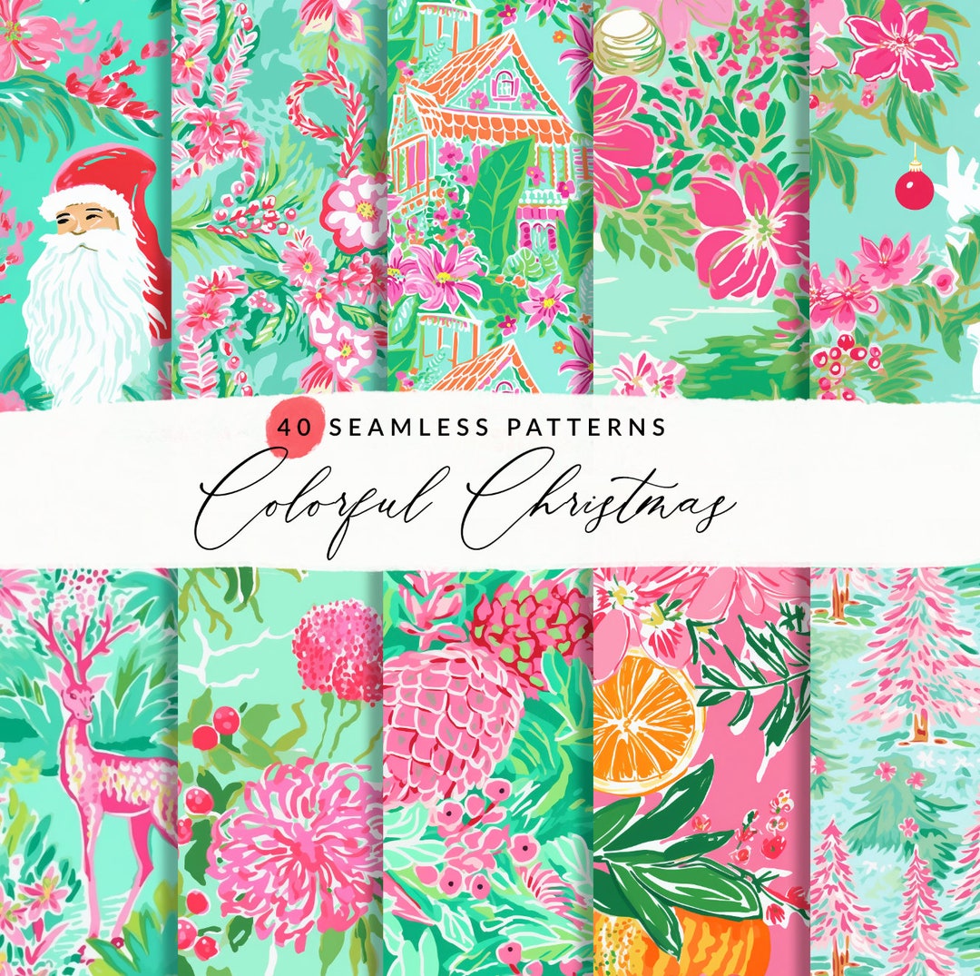 40 Colorful Christmas Seamless Patterns, Vibrant Christmas Patterns ...