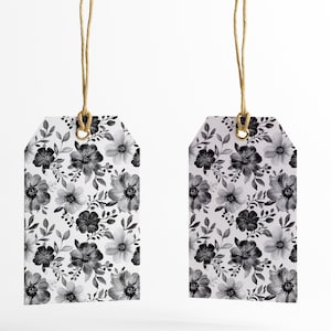 Seamless Gothic Flowers Pattern, Black Gothic Flowers Repeating ...