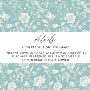 Light Blue Delicate Floral Pattern PNG Seamless File White and Blue ...