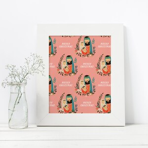 Nativity Seamless Background Pattern Christian Nativity Merry Christmas ...