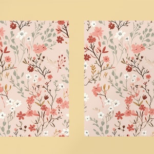 Dusty Rose Seamless Pattern, Cute Light Pink Ditsy Floral Background ...