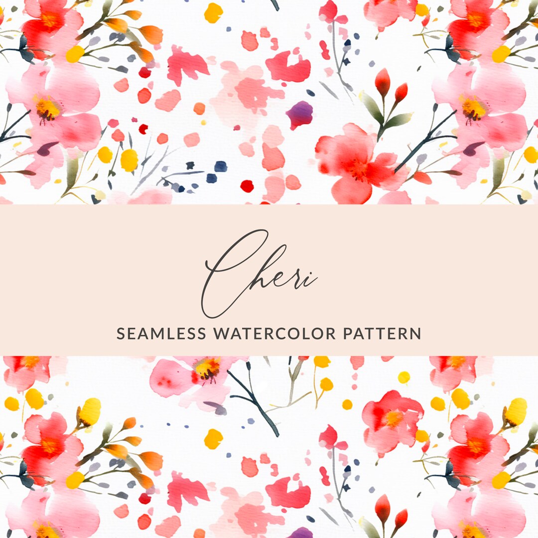 Cute, Red Watercolor Flowers Background, Cute Red Flowers Background ...