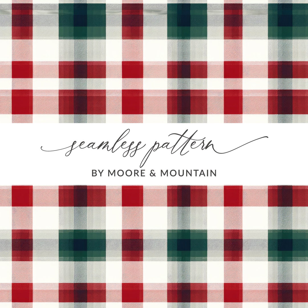 Seamless Plaid Pattern for Textile Design, Commercial Use Plaid ...