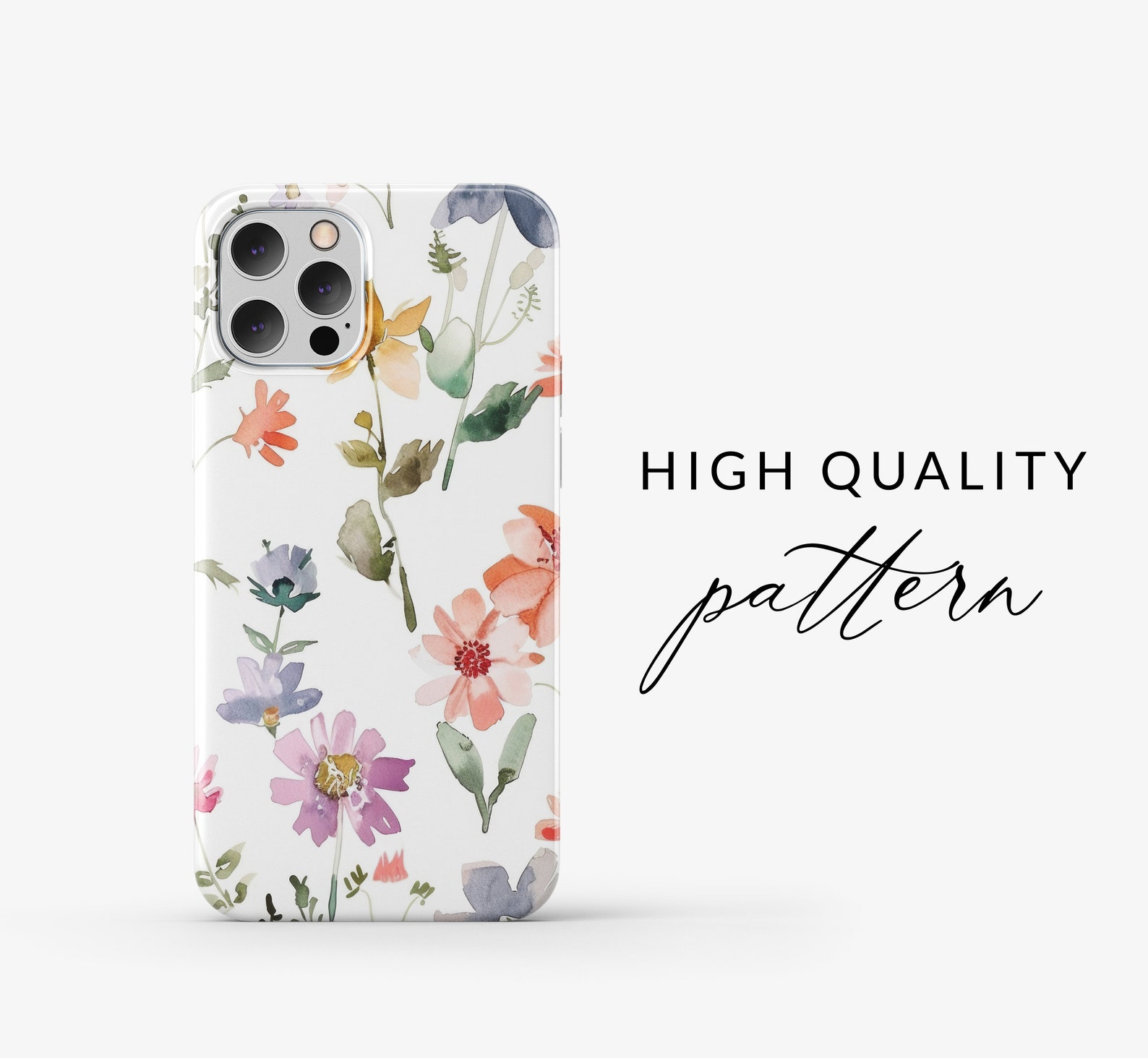 Dainty Watercolor Flowers Pattern, Delicate Floral Background Design ...