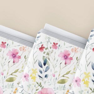 Painted Spring Flora Seamless Patterns Watercolor, Wild Meadow Digital ...