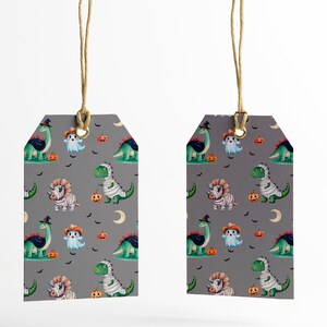 Dinosaur Halloween Pattern Dinosaur Trick or Treating Seamless ...