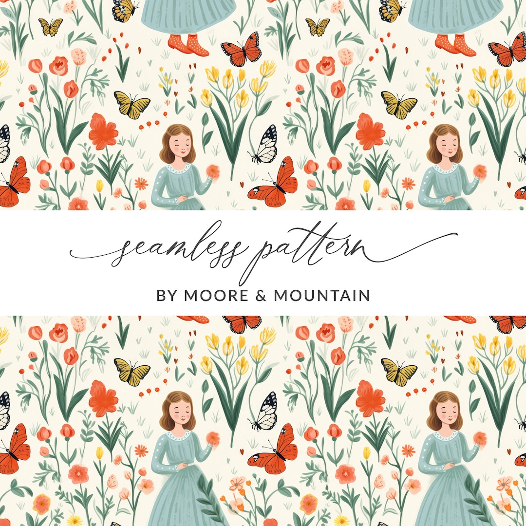 Cottagecore Spring Pattern Seamless Cottagecore Spring Background ...