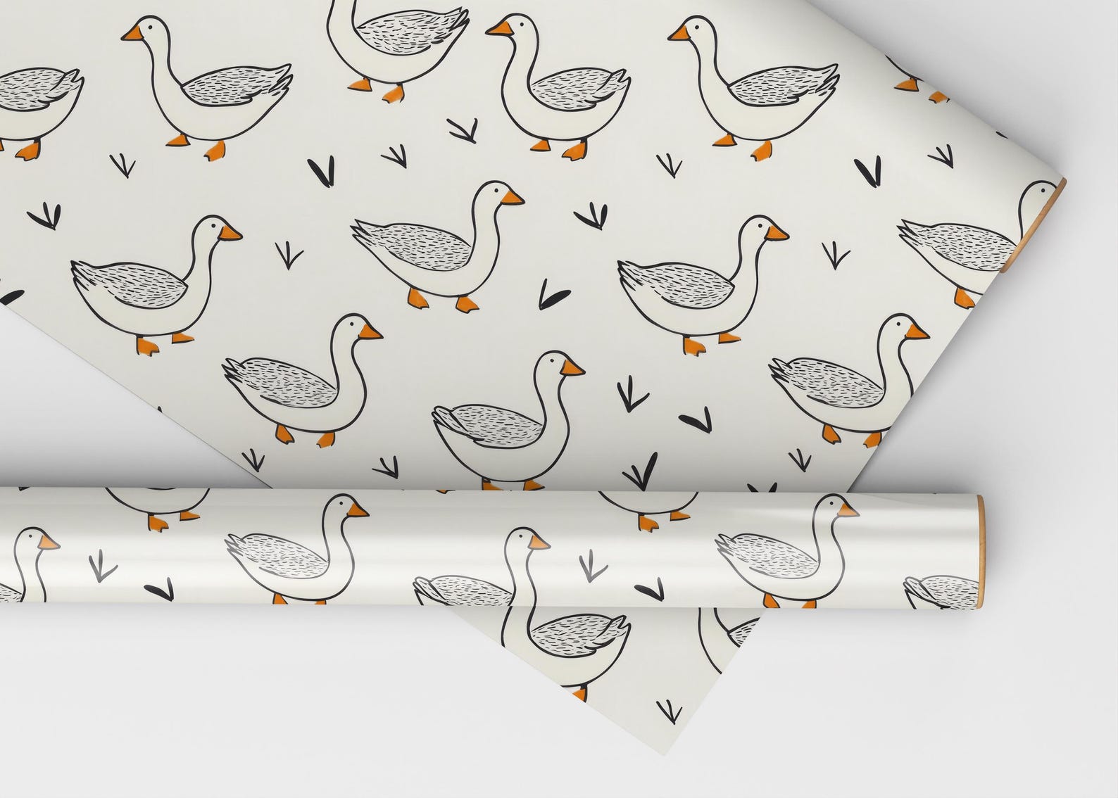 Cute Goose Seamless Pattern Repeating Goose Pattern Background Cute ...