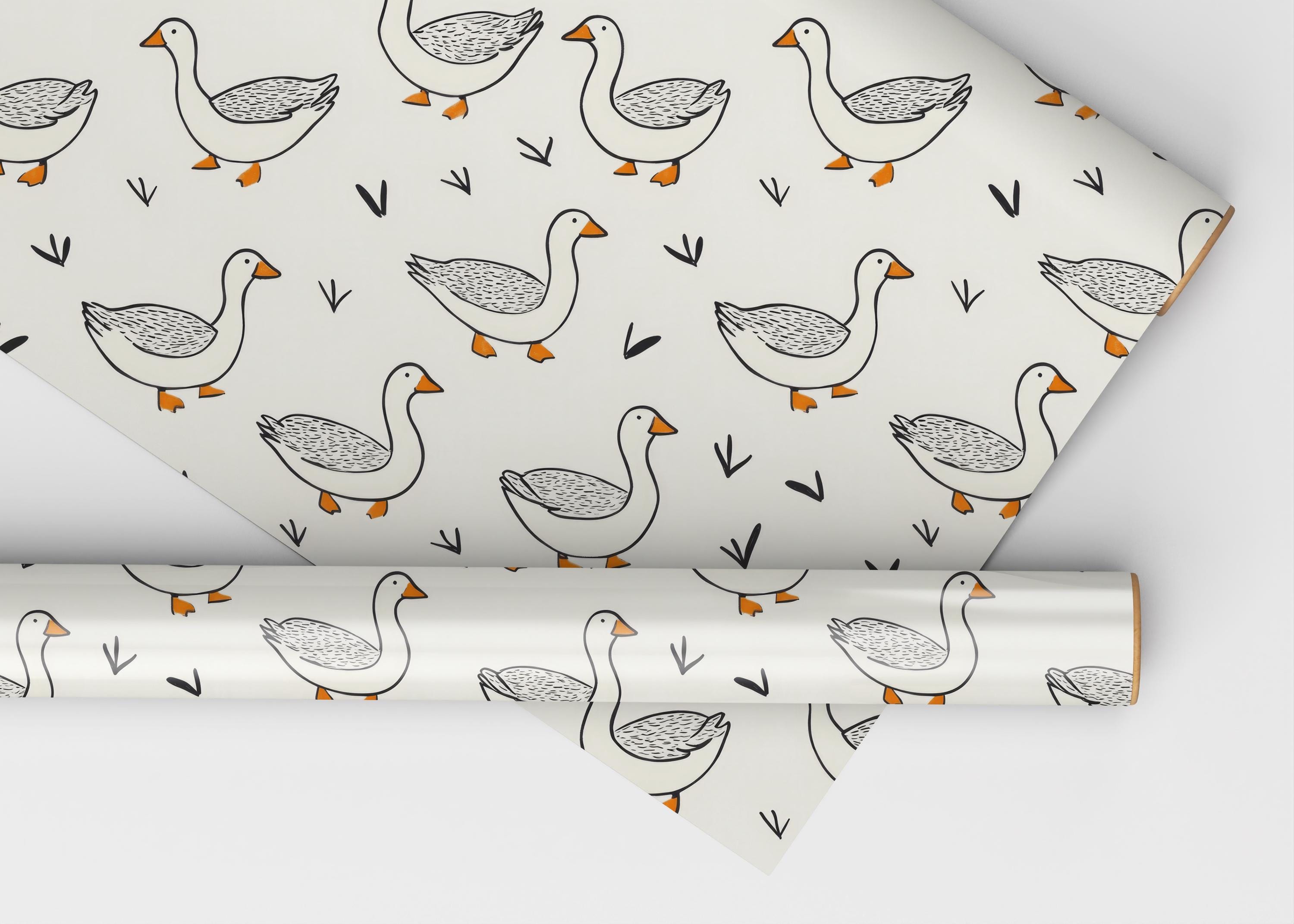 Cute Goose Seamless Pattern Repeating Goose Pattern Background Cute ...