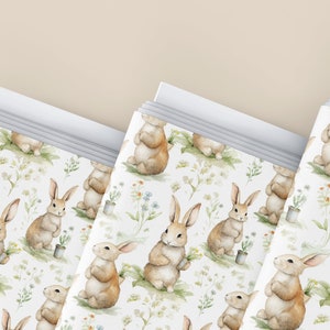 Cottagecore Bunny Background, Seamless Cottagecore Rabbit Pattern ...