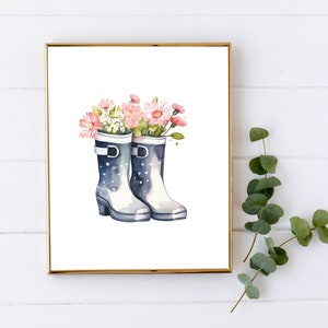 18 Watercolor Rainboots Clipart, Painted Rainboots Clip Art With ...