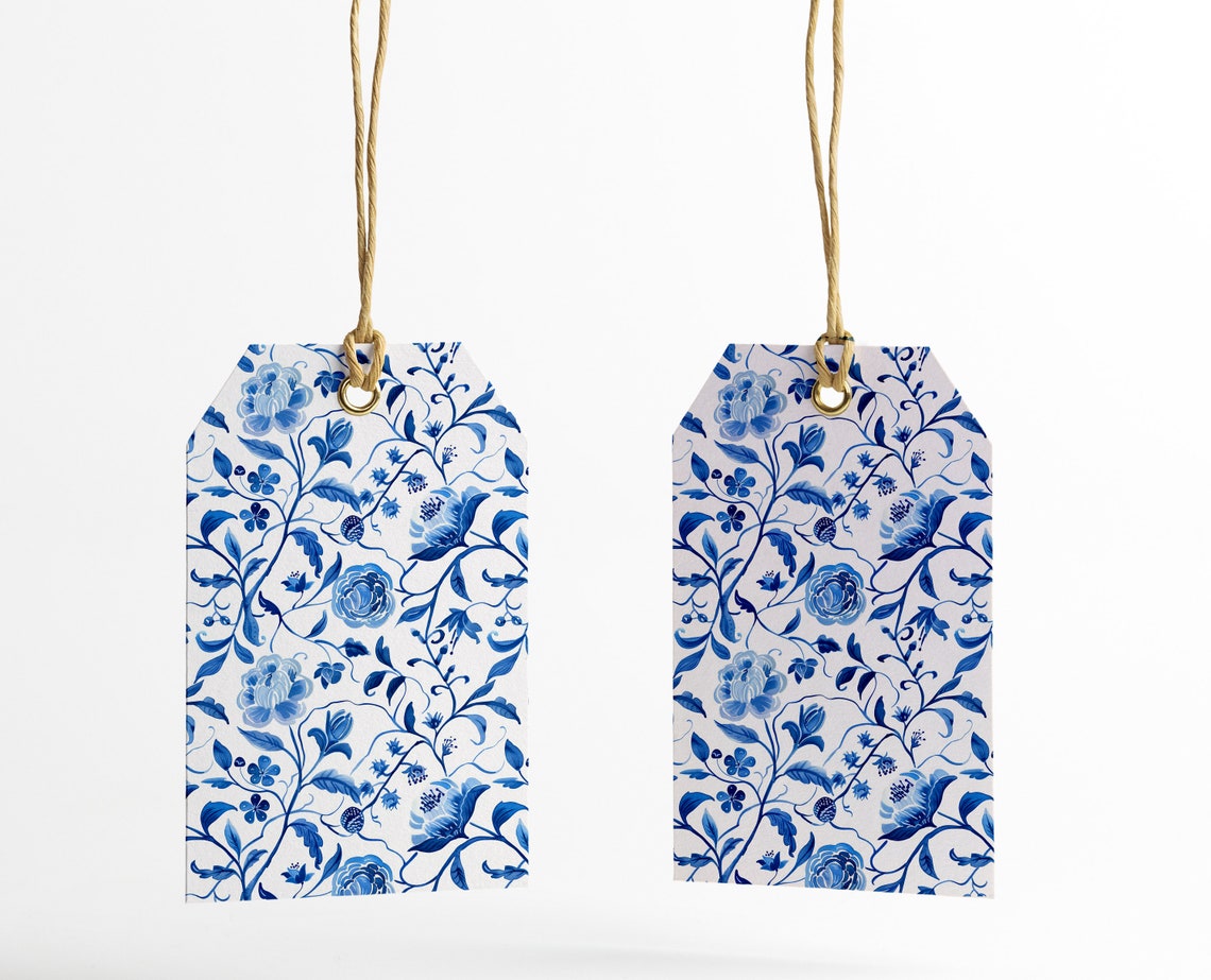 Elegant Painted Chinoiserie Seamless Background, Blue Chinese Flower ...