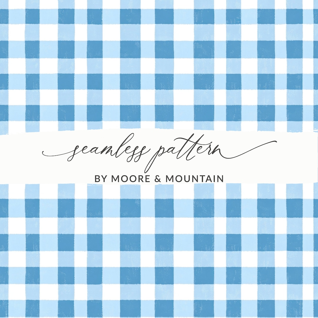 Seamless Gingham Pattern, Light Blue Checkered Background, Baby Blue ...