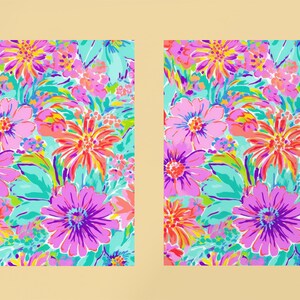 Preppy Purple Seamless Pattern With Daisies, Summer Blooms, Ditsy ...