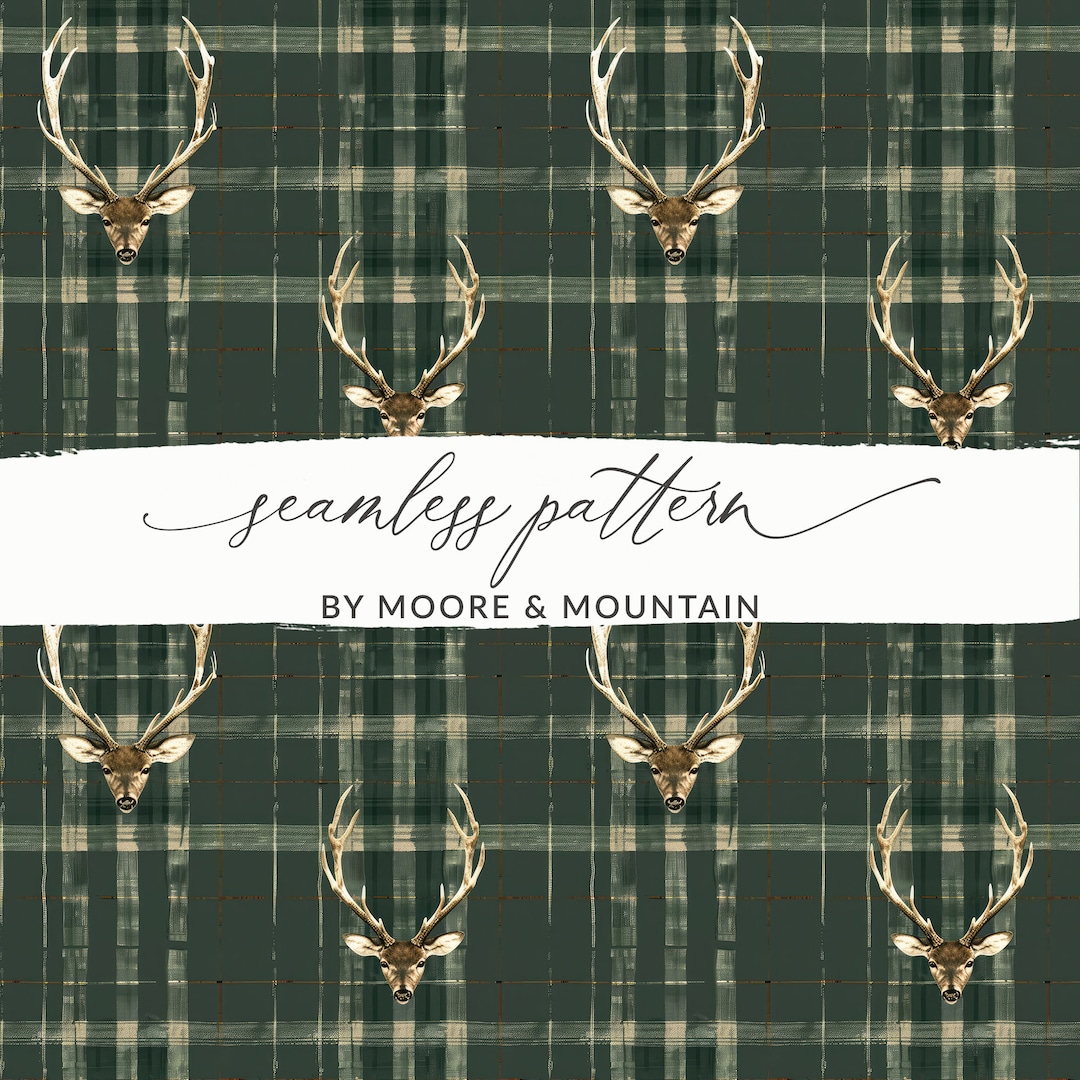 Deer Hunting Background Pattern Seamless Hunting Pattern for Men ...