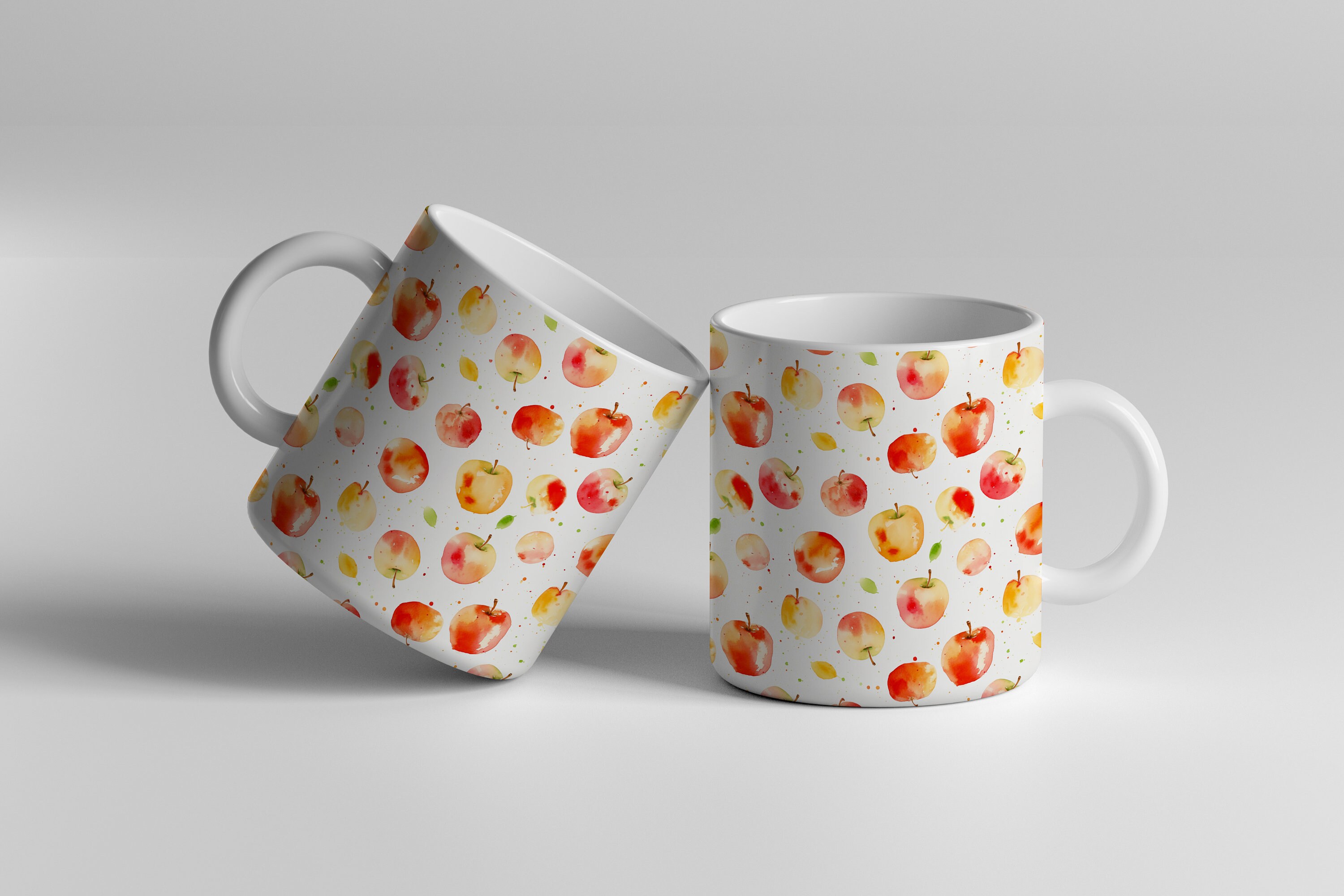 Seamless Apple Pattern, Watercolor Apple Pattern, Fall Apples ...