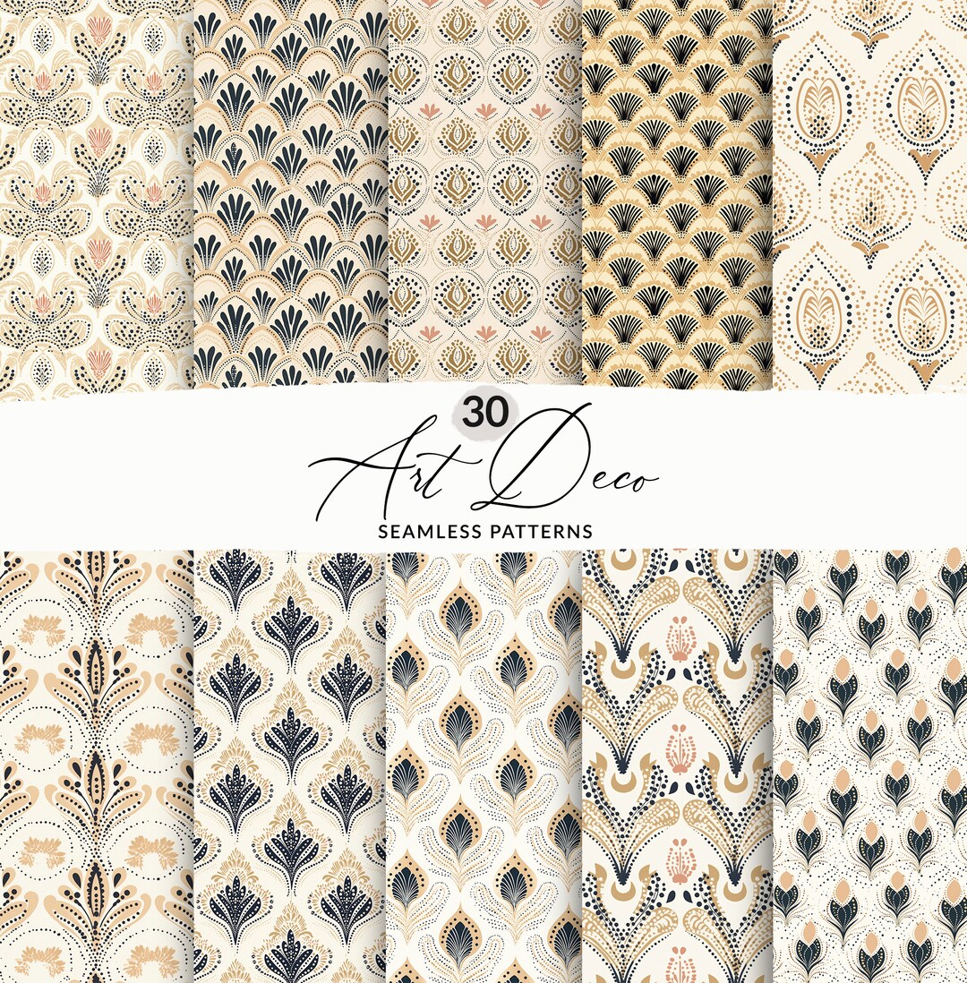 Great Gatsby Background Patterns, Seamless 1920s Pattern, Seamless Art ...