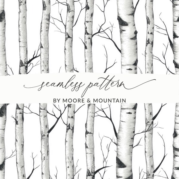 Birch Tree Wallpaper - Etsy UK