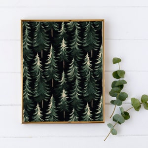 Dark Forest Seamless Pattern Magical Forest Background Seamless Dark ...