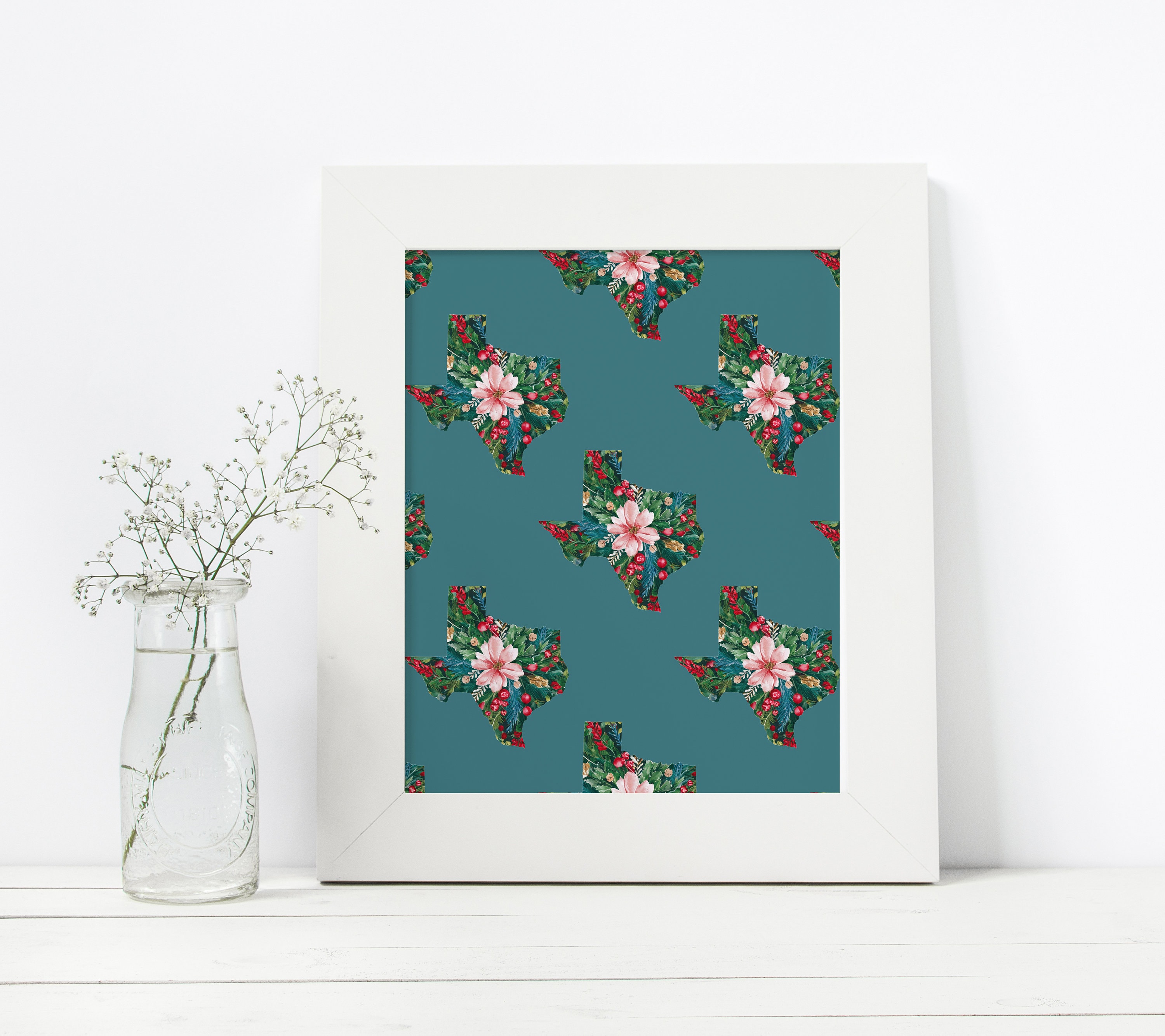 Texas State Background State of Texas Repeating Pattern Floral Texan ...